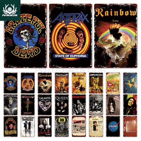 Рок группа металлический знак металлический плакат Оловянная табличка металлическая винтажная