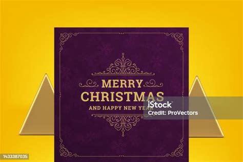 메리 크리스마스 겨울 휴가 축하 보라색 빈티지 인사말 카드 로얄 골동품 디자인 벡터 겨울에 대한 스톡 벡터 아트 및 기타 이미지 겨울 고급 고풍스런 Istock