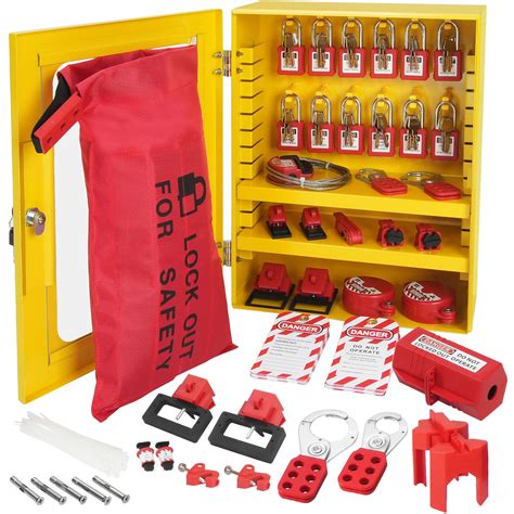 Vevor Electrical Lockout Tagout Kit 59 Pcs Safety Lockout Tagout Station With Padlocks Hasps