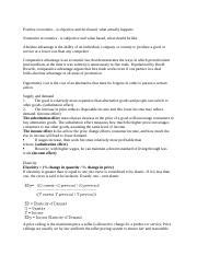 Econ 216 Midterm Studyguide Docx Positive Economics Is Objective And Fact Based What