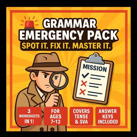 error analysis for ages 7 12 tense and subject verb agreement practice