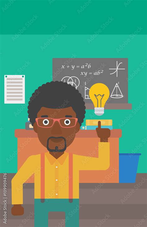 Man Pointing At Light Bulb Stock Vector Adobe Stock