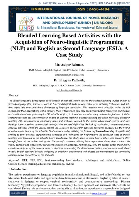 Pdf Blended Learning Based Activities With The Acquisition Of Neuro