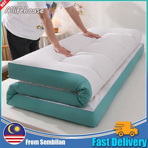 Mlife 10cm Thicker Mattress Tilam Tatami Topper Single Queen King Feather Velvet Soft Tilam