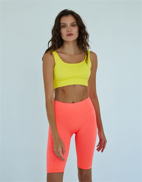 Велосипедки в рубчик с широким поясом Foneona