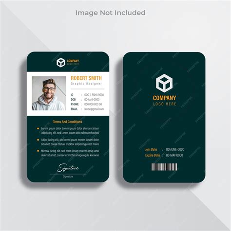 Diseño De Tarjeta De Identificación De Empleado Para Agencia