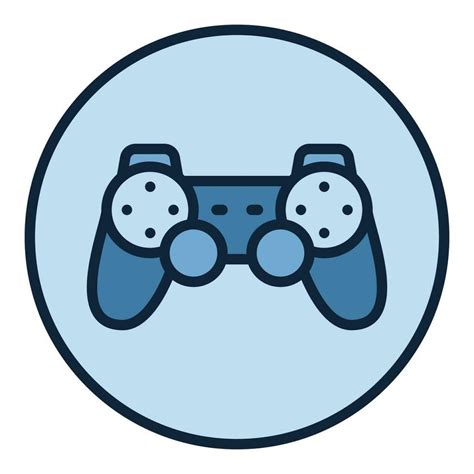 Circle With Videogame Controller Vector Joypad Colored Icon Or Logo