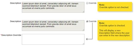 Checkboxes How Should Overriding A Checkbox Field Be Displayed