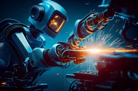 Premium Ai Image Industrial Robotic Welding