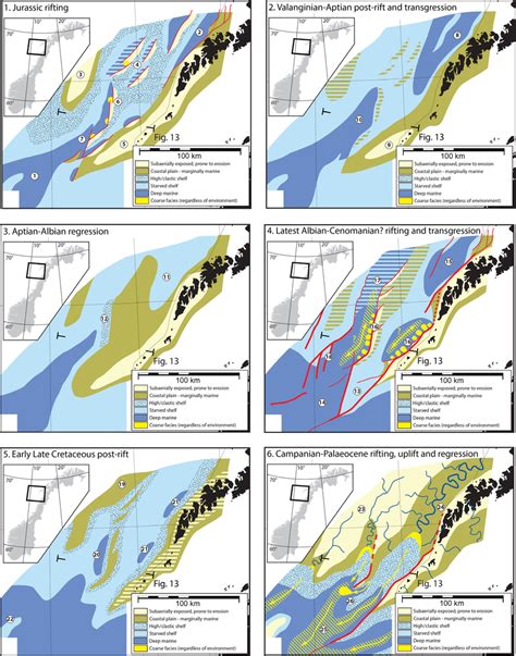 Gross Depositional Environment Maps Of The Lofoten Margin For The Six
