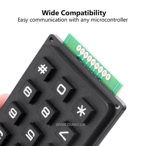 3×4 Matrix Keyboard Keypad Module Duinolk The Biggest Arduino Online Store In Sri Lanka