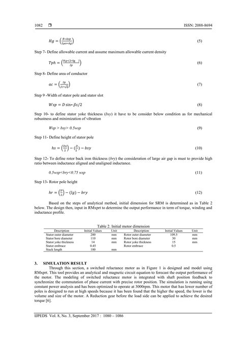 Switched Reluctance Motor Initial Design For Electric Vehicle Using