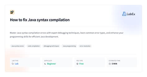 How To Fix Java Syntax Compilation Labex