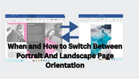 When And How To Switch Between Portrait And Landscape Page Orientation