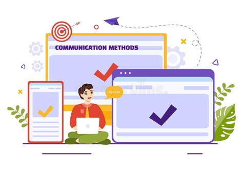 Communication Methods Vector Illustration With Team Referral Marketing Project Management