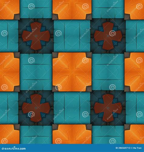 Seamless Tileable Abstract Background Pattern With Symmetrical Form