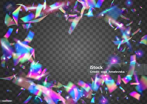 홀로그램 틴셀 플라잉 아트 럭셔리 호일 무지개 빛깔의 배경 보라색 레이저 색종이 투명 스파클 흐리게 크리스마스 그림 금속 프리즘 바이올렛 홀로그램 틴셀 2021년에 대한