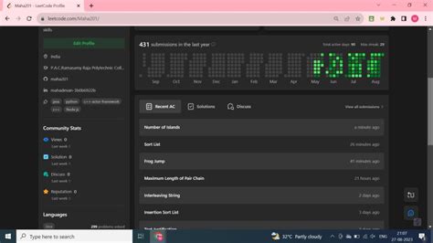 mahadevan on linkedin linkedin problemsolving codingjourney leetcode algorithms…