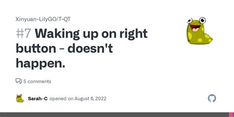 Waking Up On Right Button Doesnt Happen · Issue 7 · Xinyuan Lilygo
