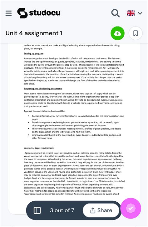 unit 4 assignment 1 unit 4 managing an event could i be an event