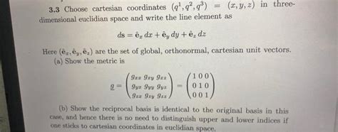 Solved 33 Choose Cartesian Coordinates Q1q2q3xyz