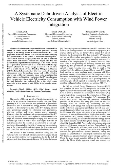 Pdf A Systematic Data Driven Analysis Of Electric Vehicle Electricity Consumption With Wind