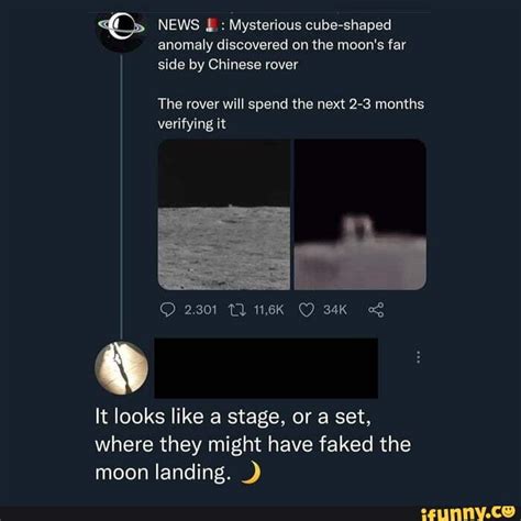 NEWS Mysterious Cube Shaped Anomaly Discovered On The Moon S Far Side By Chinese Rover The Rover