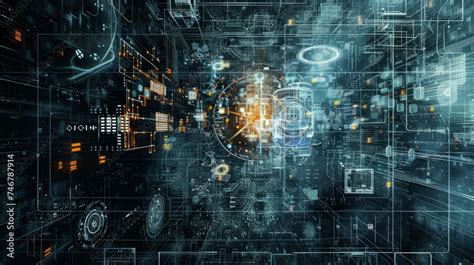 An Interplay Of Digital Symbols And Abstract Forms Representing