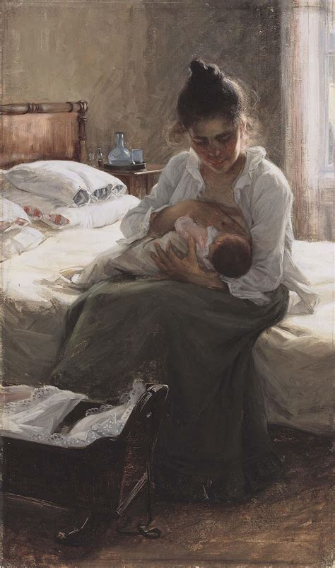 Mother Fine Art Print Multiple Sizes Warm Motherhood Scene 19th