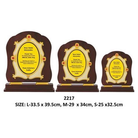 Wooden Plaque Trophy With Stand Hi 2217 At ₹ 725piece Wooden