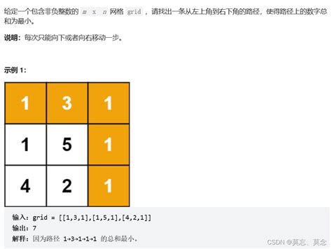 64最小路径和 Csdn博客