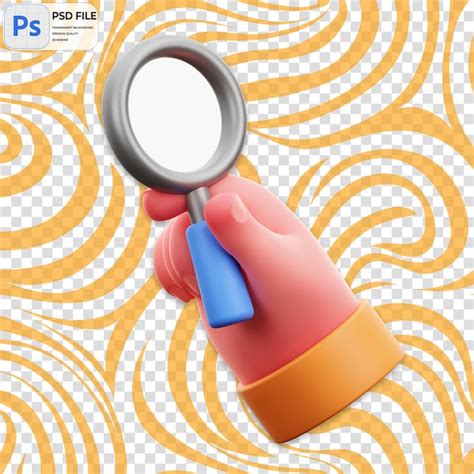 Premium Psd 3d Searching Render Icon Isolated Png Illustration Psd Template