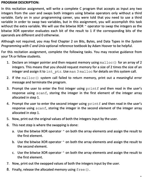 Solved Program Description In This Recitation Assignment