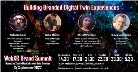 Webxr Brand Summit Building Branded Digital Twin Experiences Cause