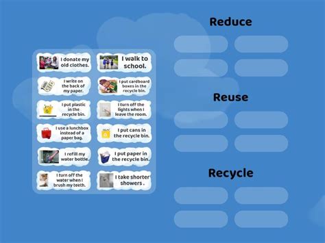 Reduce Reuse And Recycle Group Sort