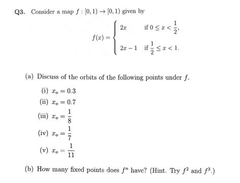 Solved Q3 ﻿consider A Map F 01→ 01 ﻿given