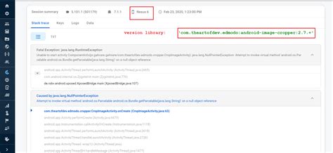 Nullpointerexception In Cropimageactivity Issue Arthurhub Android Image Cropper Github