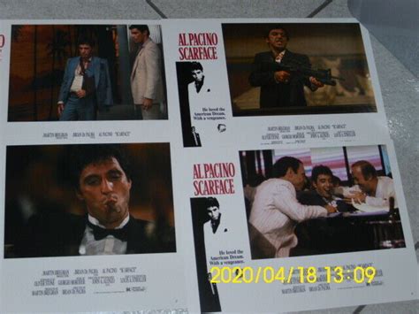Scarface With Al Pacino Lobby Poster Cards Size 11x8 Lot Of 8 Mint