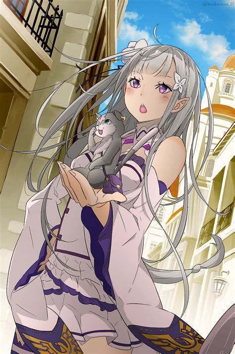 Artstation Emilia Re Zero Light Novel Coloring