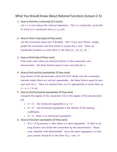 Analyzing Rational Functions