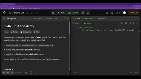 Split The Array Leetcode Python Youtube