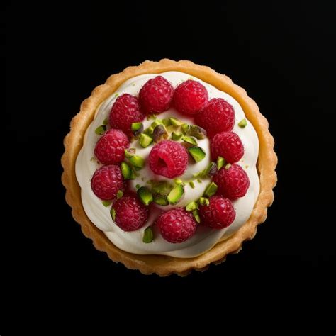 Premium AI Image Top View Minimalistic Of An Isolated Raspberry