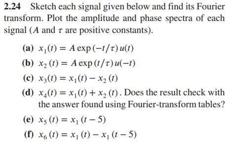 Solved 2 24 Sketch Each Signal Given Below And Find Its Chegg Com