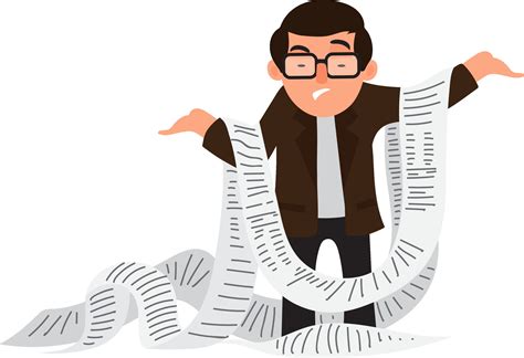 Businessman Holding Long List Of Tasks 25280738 Vector Art At Vecteezy