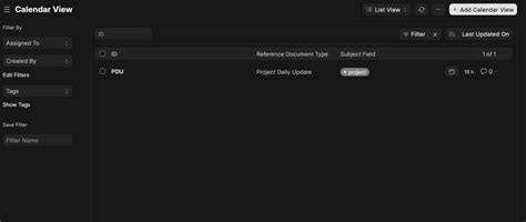 calendar view not shown in drop down frappe forum