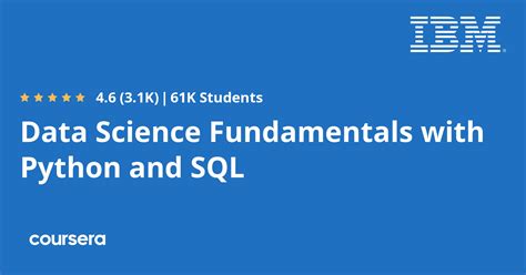 Data Science Fundamentals With Python And Sql Welcome