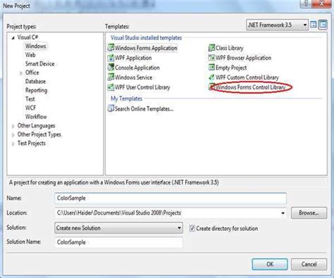 Creating And Using Windows Forms Control Library In Cnet