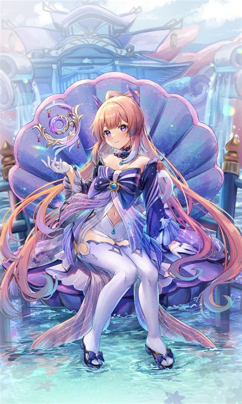 Sangonomiya Kokomi Genshin Impact Drawn By Enyanyann Danbooru