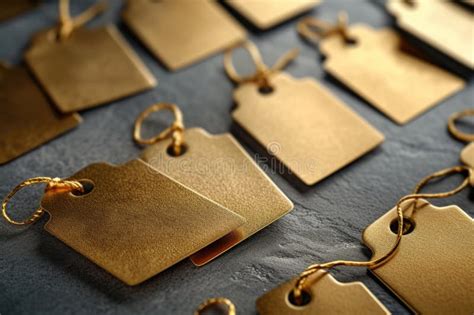 A Collection Of Tags Arranged On A Table Suitable For Labeling