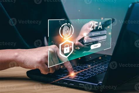 2fa Authentication Concept Two Factor Authentication The User Confirms That He Is The Real User